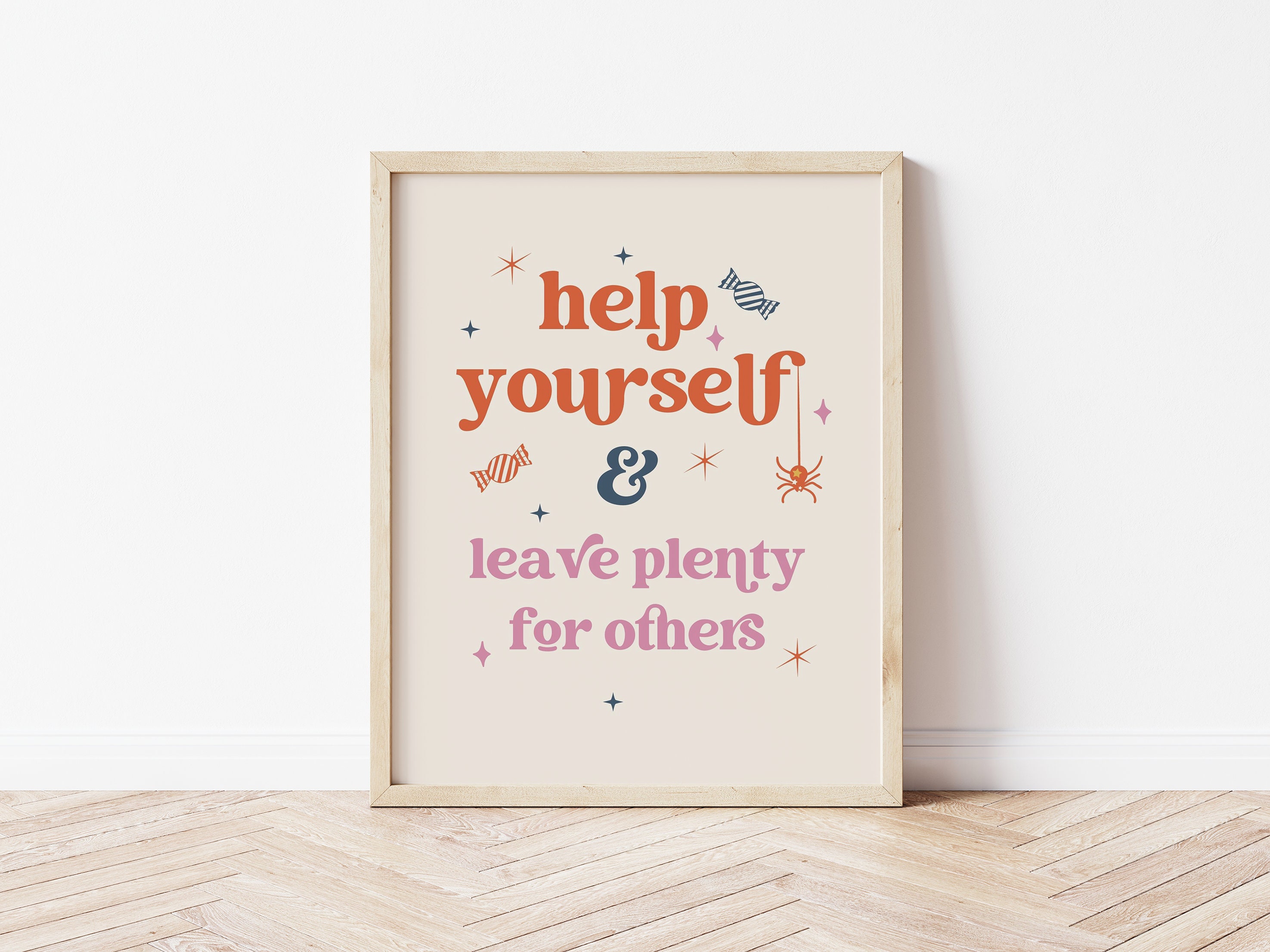 Trick or Treat Help Yourself Sign, Printable Halloween Porch Sign ...
