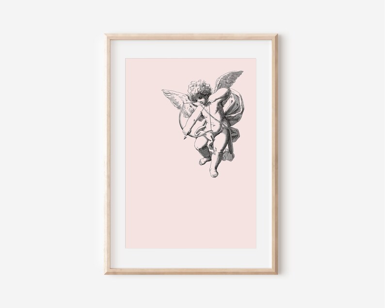 Minimalist Cupid Print Printable Valentines Day Decor Cupid - Etsy