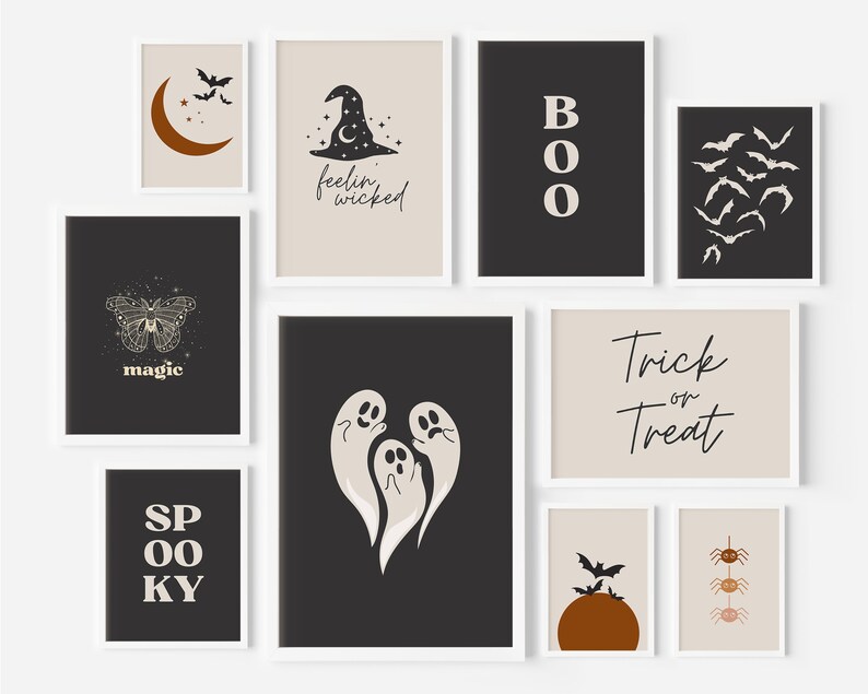 Halloween Decor Bundle Set Set of 13 Printables Halloween - Etsy