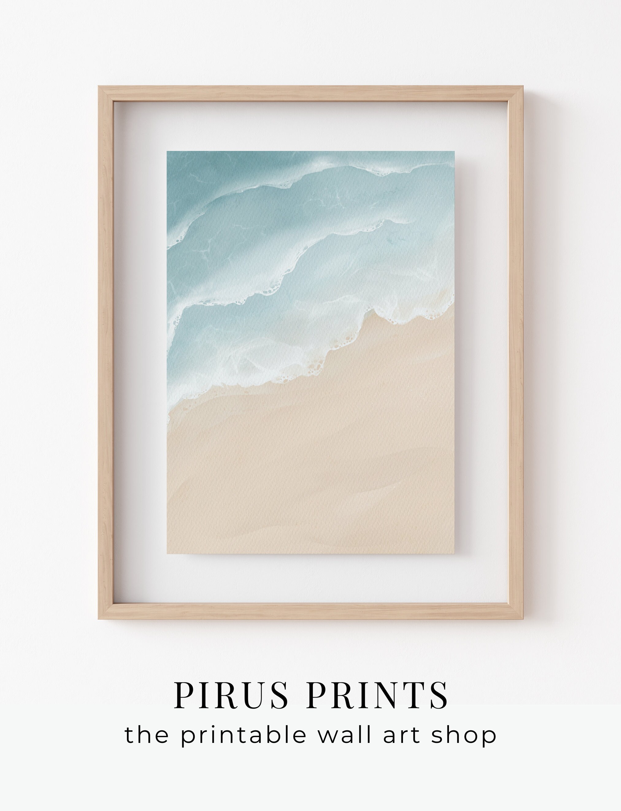 Abstract Beach Print Ocean Wall Art Coastal Decor Pastel - Etsy