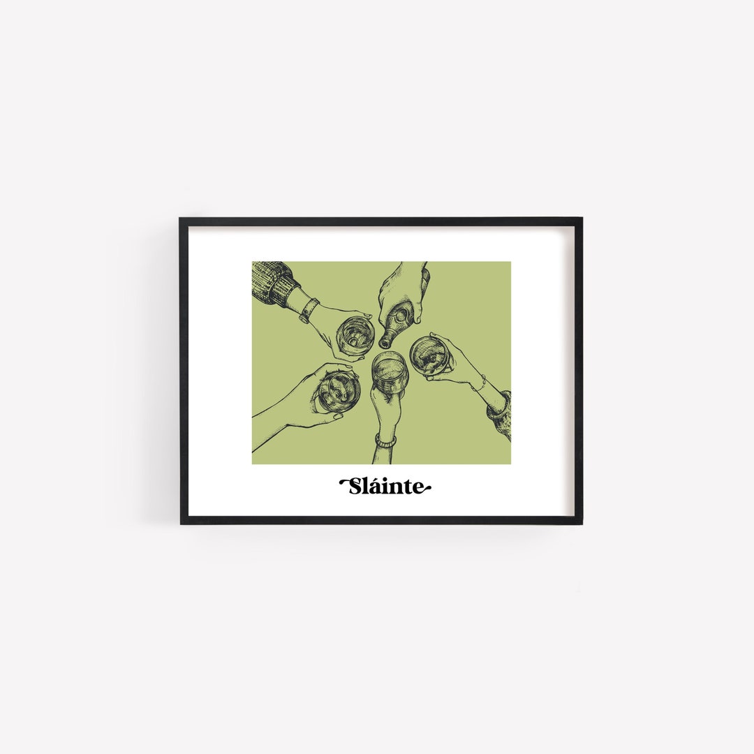 Slainte Print, St Patrick's Day Decor, St Patrick's Day Printable Wall ...