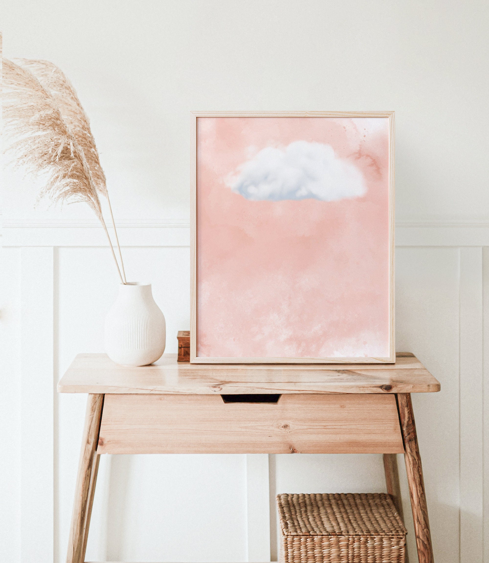 Pink Cloud Print Printable Pink Sky Wall Art Light Academia - Etsy