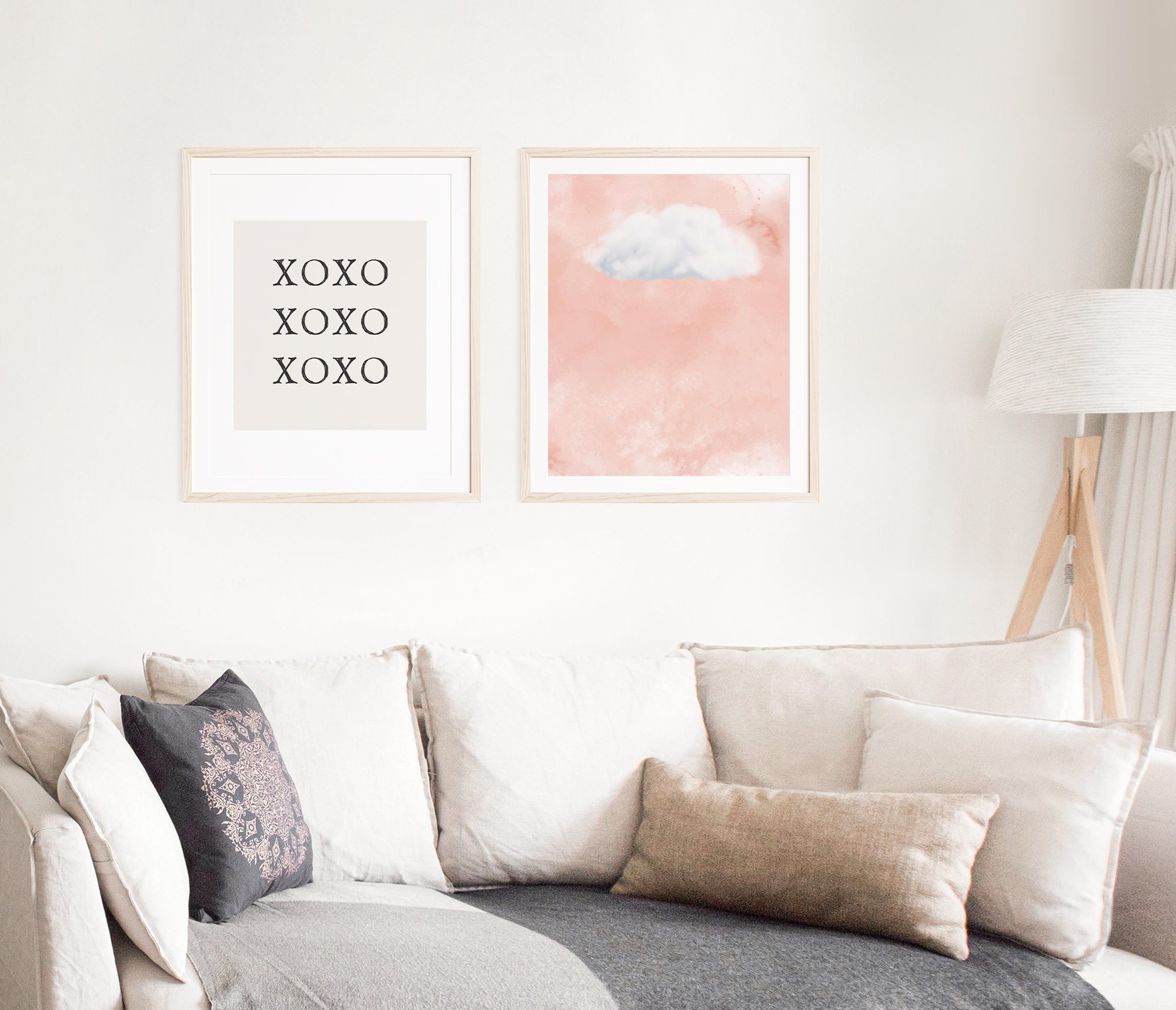 Pink Cloud Print Printable Pink Sky Wall Art Light Academia - Etsy