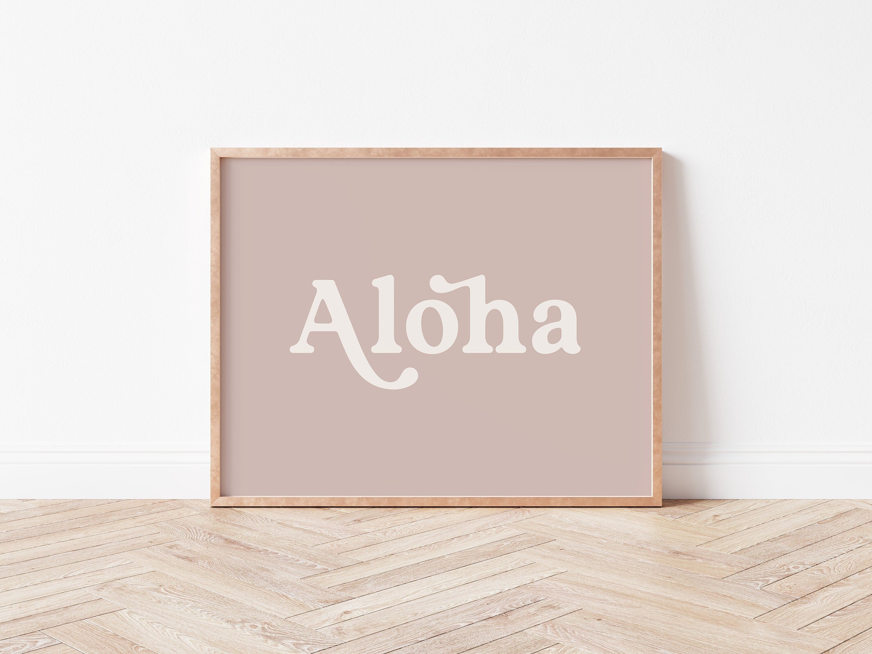 Aloha Print, Pink Aloha Printable Wall Art, Hawaii Decor, Beach House ...