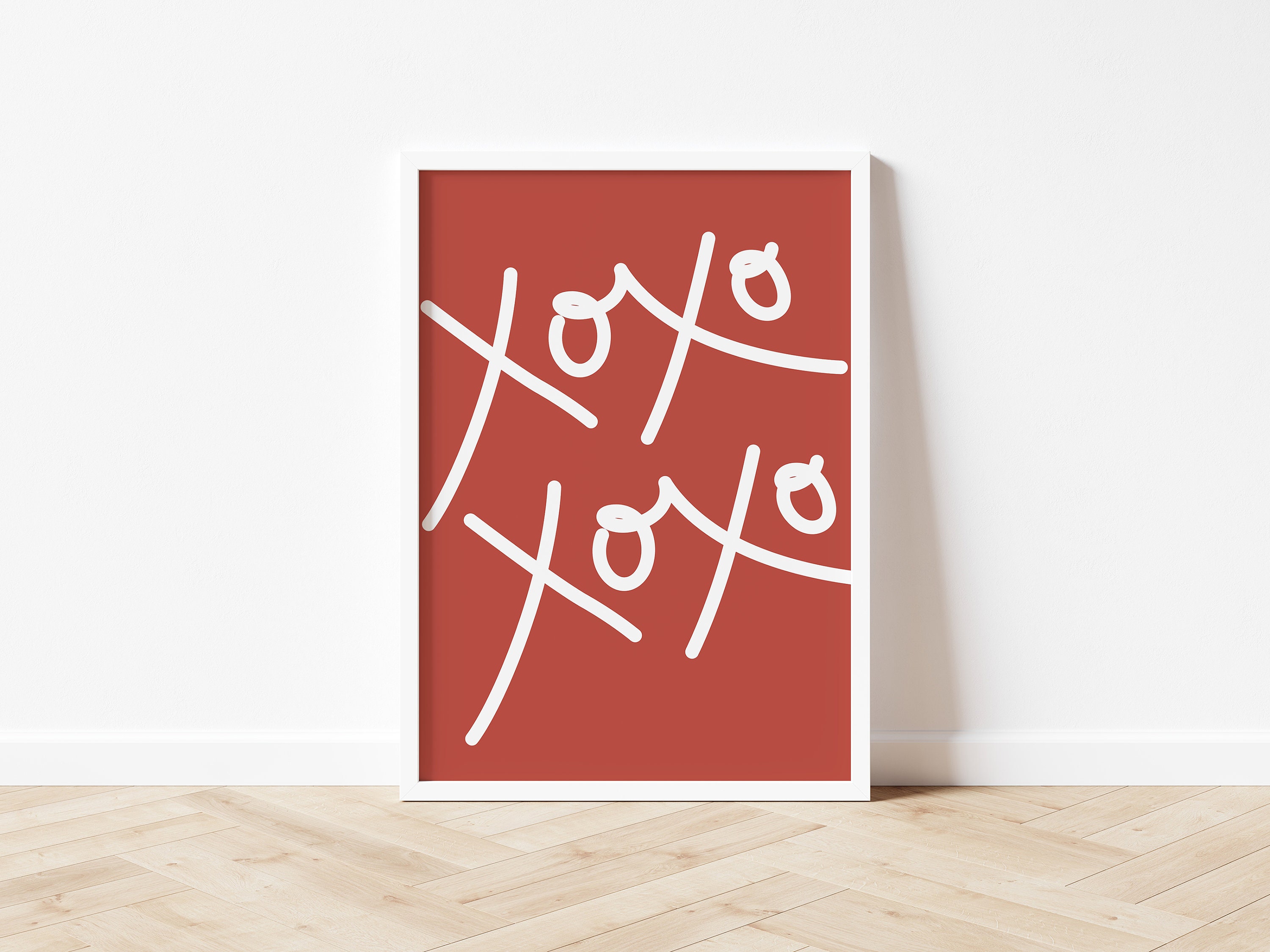XOXO Print Valentine's Day Printable Decor Red and White - Etsy