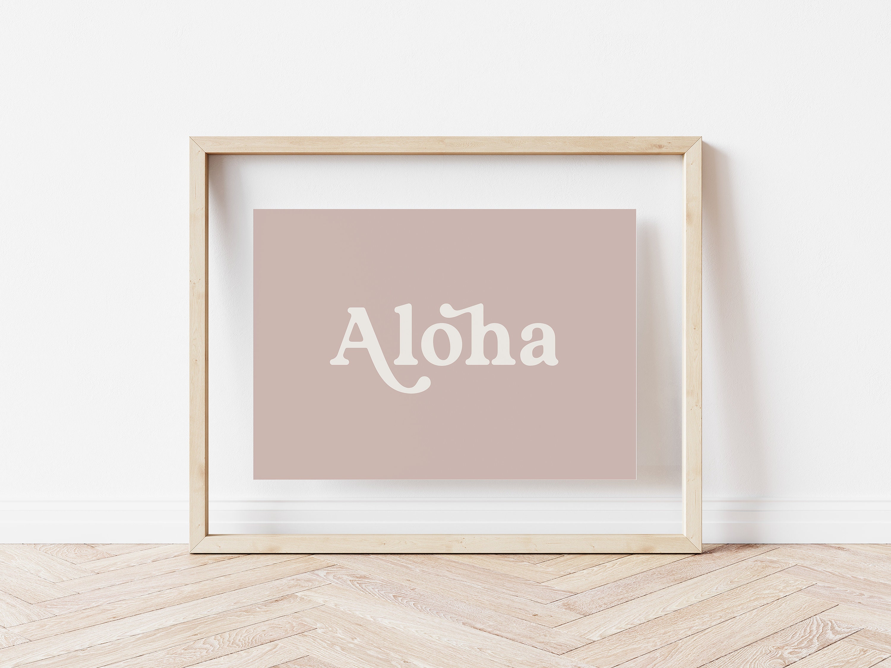 Aloha Print, Pink Aloha Printable Wall Art, Hawaii Decor, Beach House ...