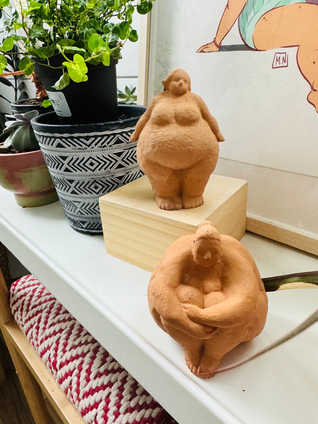 Concrete Abstract Lady Bookends Sitting - Etsy