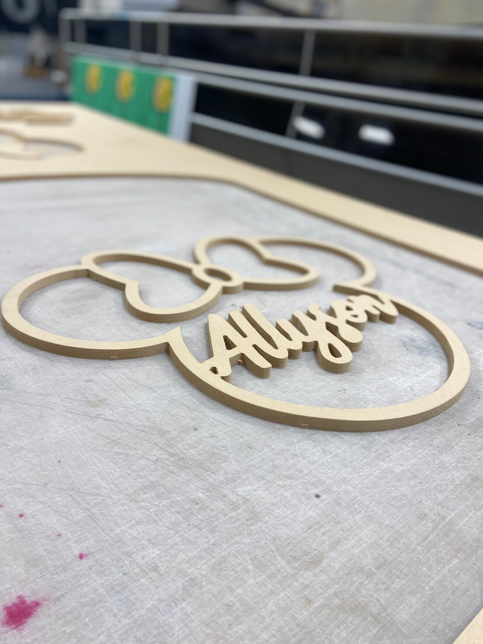 WOOD MICKEY MOUSE Name Cut Out - Etsy