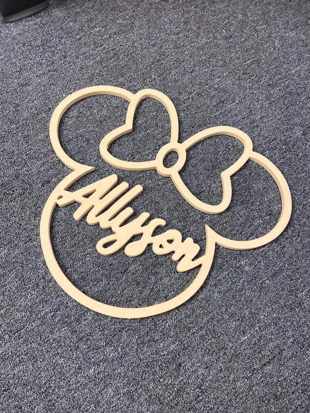 WOOD MICKEY MOUSE Name Cut Out - Etsy