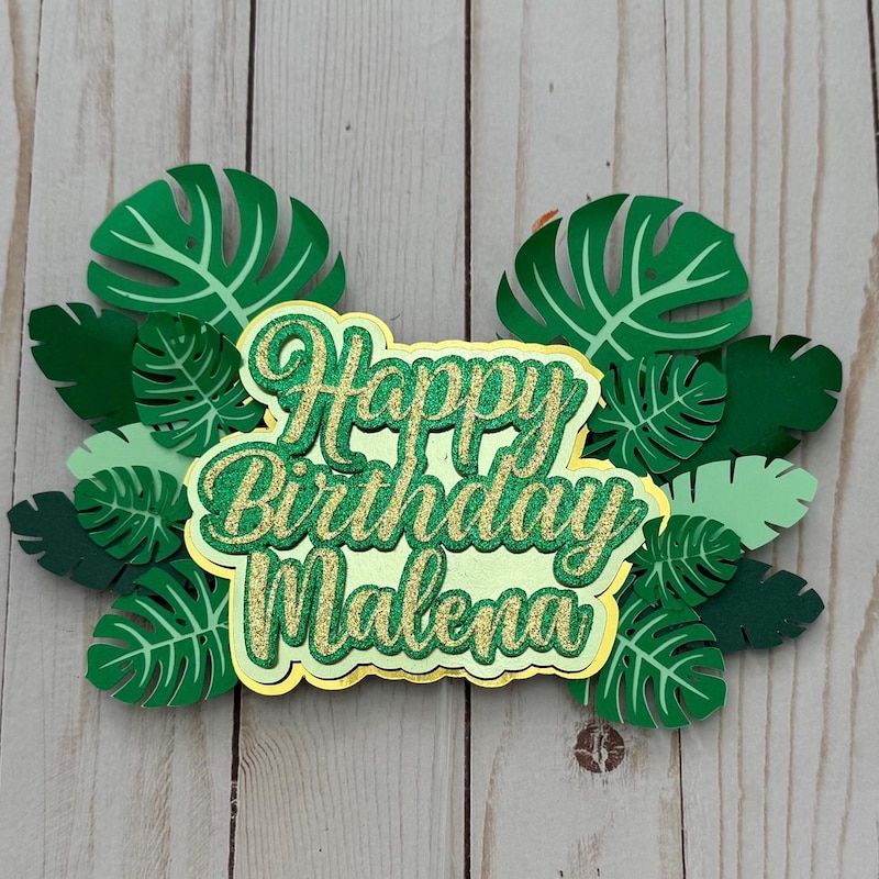 Monstera Leaf Cake - Etsy