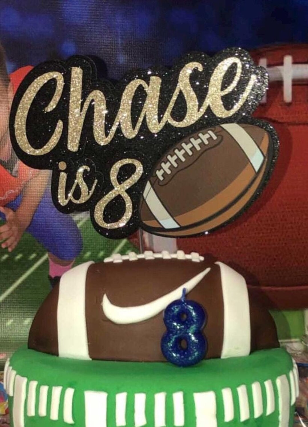 Football Cake Topper // Super BOWL // Sport Cake Topper // NFL Birthday ...