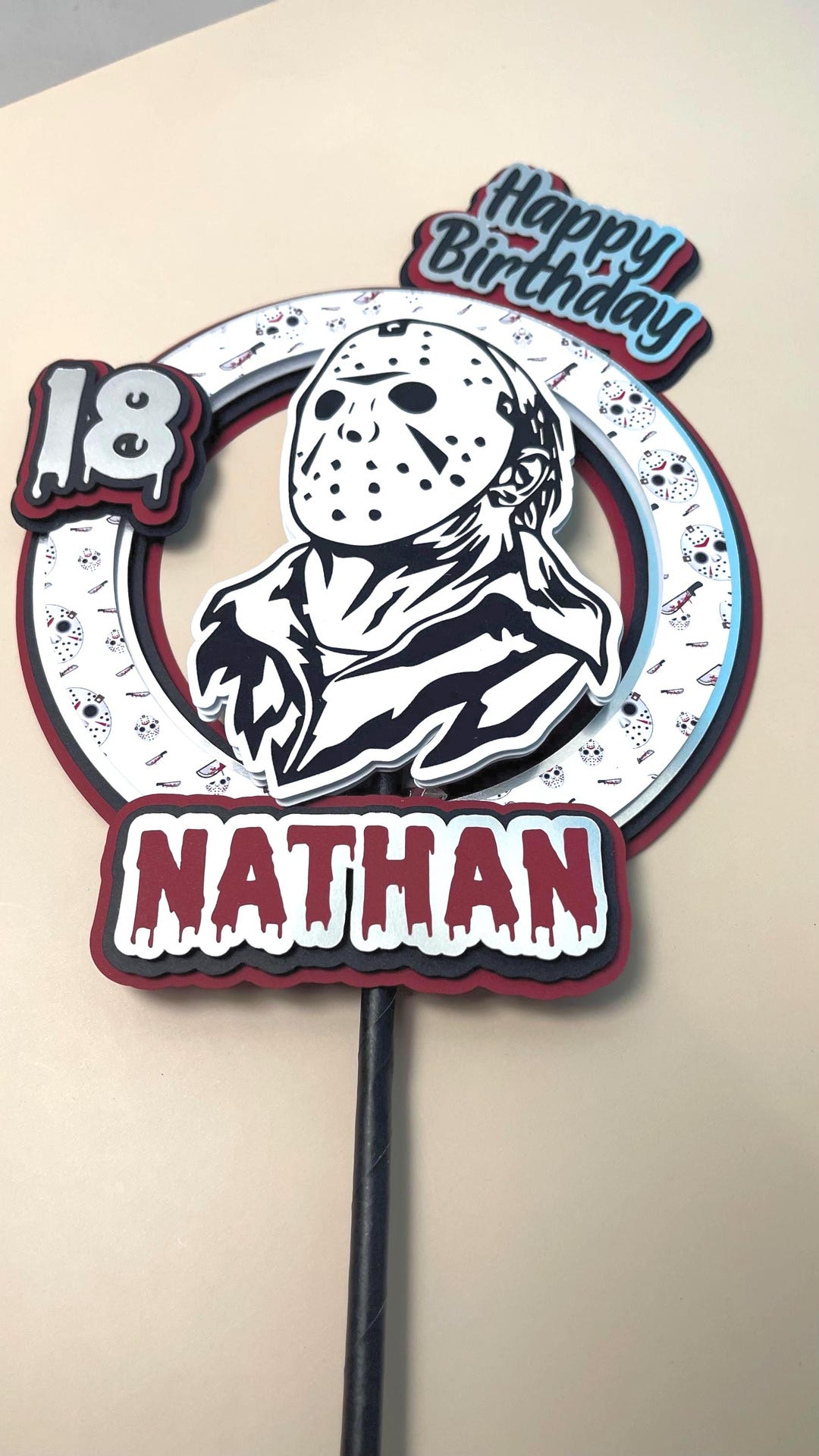 Jason Voorhees Topper | Horror-themed Birthday | Friday the 13th ...
