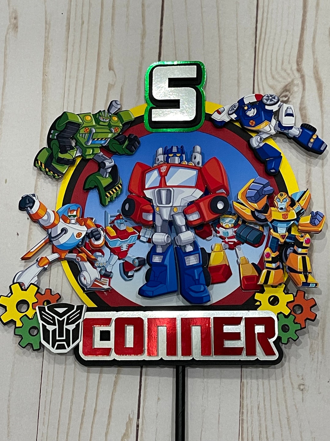 Cake Topper // Party Supplies Cake Topper // Rescue Bots - Etsy