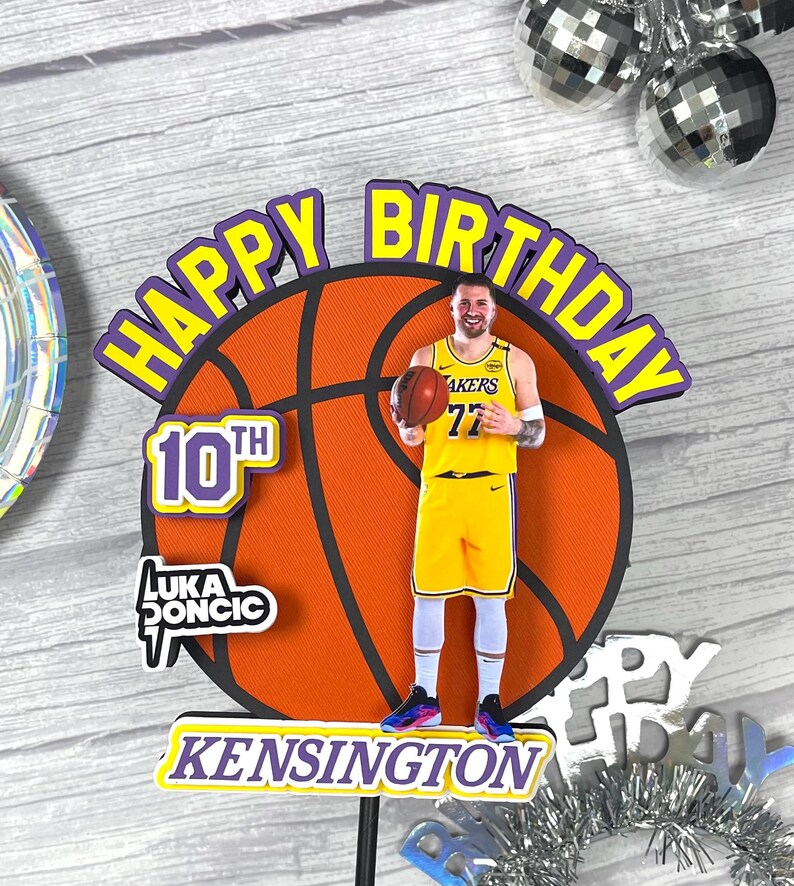 Customs Order // Party Supplies Cake Topper // Cake Topper // Lakers ...