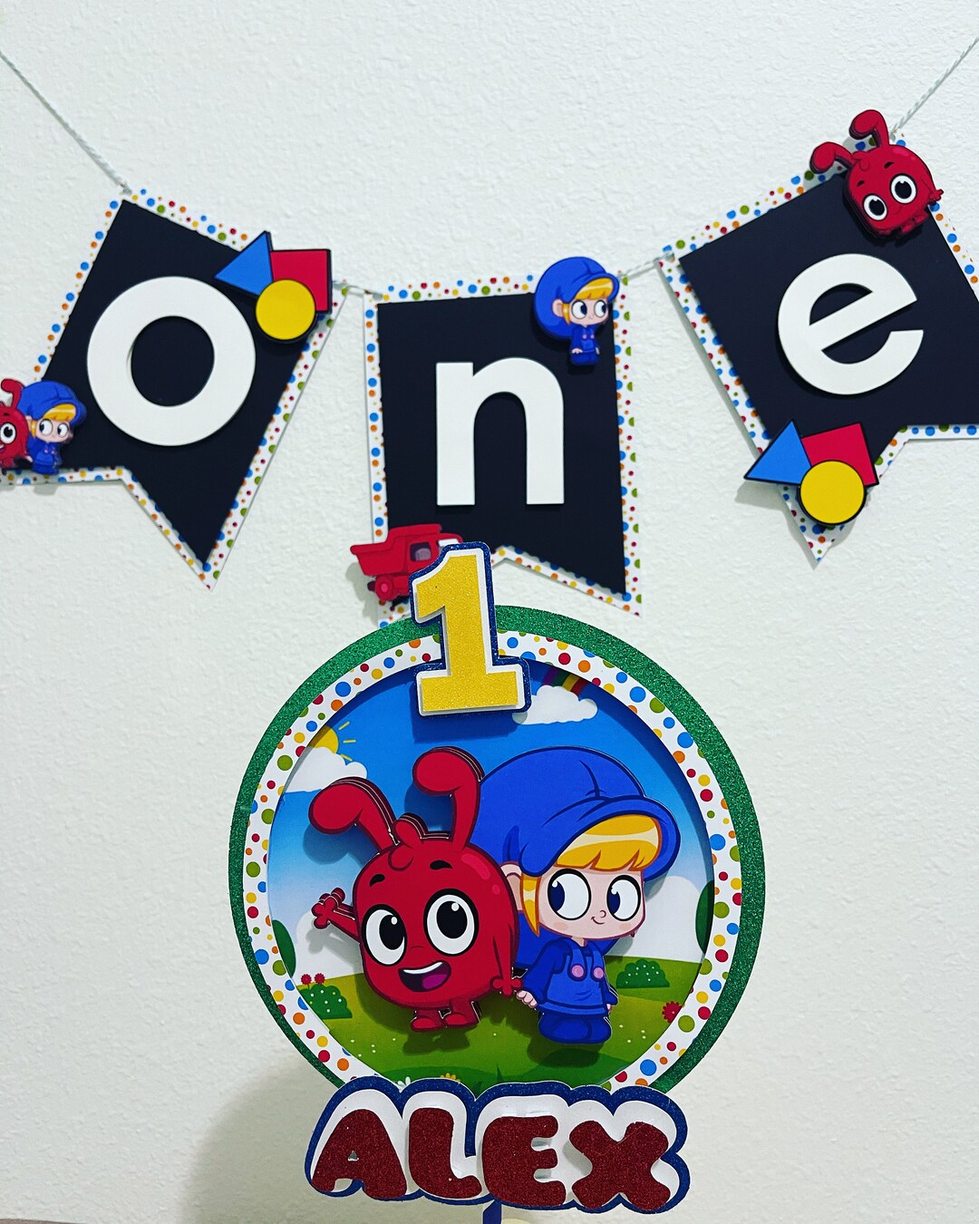 Cake Topper // Party Supplies Cake Topper // Morphle - Etsy