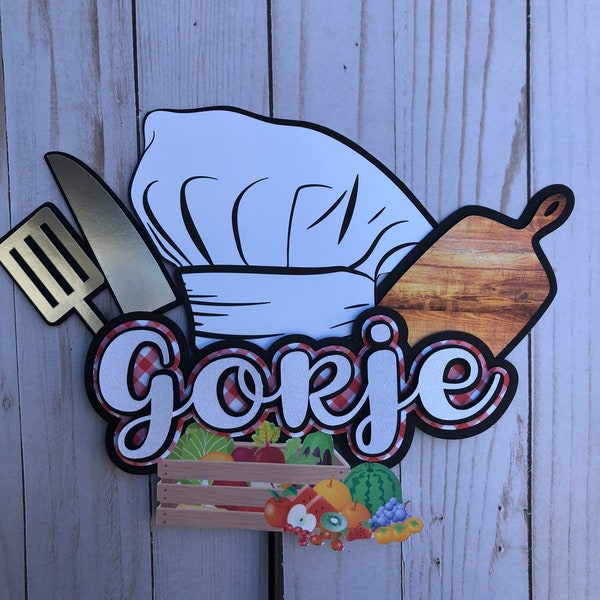 Chef Cake Topper - Etsy