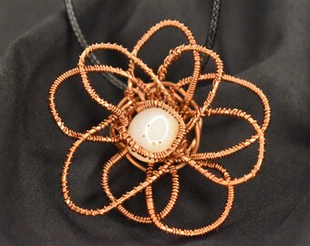 Copper IUD Necklace or Pin. Homemade Out of Wire, Beads and Chain by ...