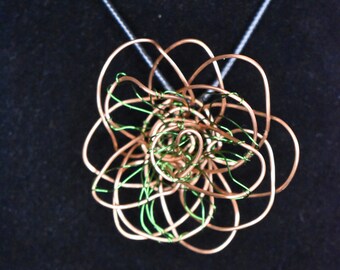 Copper IUD Necklace or Pin. Homemade Out of Wire, Beads and Chain by ...