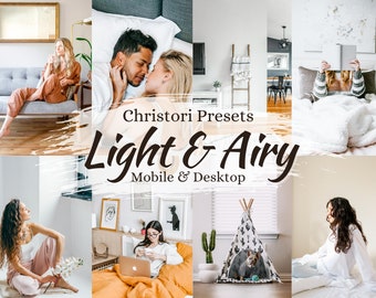 10 Light and Airy Lightroom Presets, Bright Crisp Presets, Natural Light Photo Filter, Mobile ...