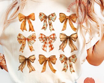 Pumpkin Season Png Svg, Aesthetic Png, Fall Coquette Bow Png, Fall ...