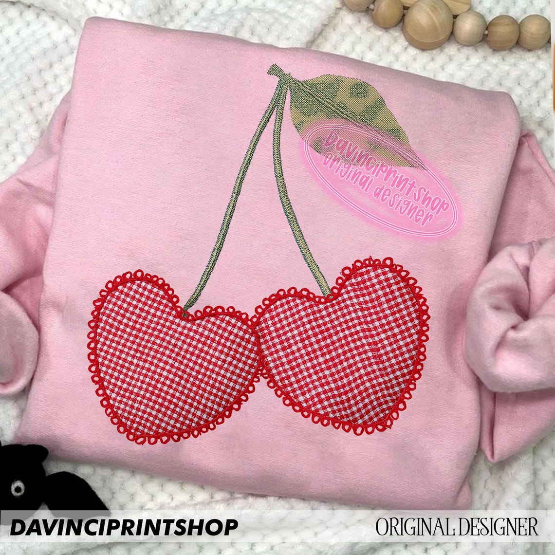 Preppy Trendy Patchwork Cherry Png, Cute Aesthetic Design, Cherries Png ...