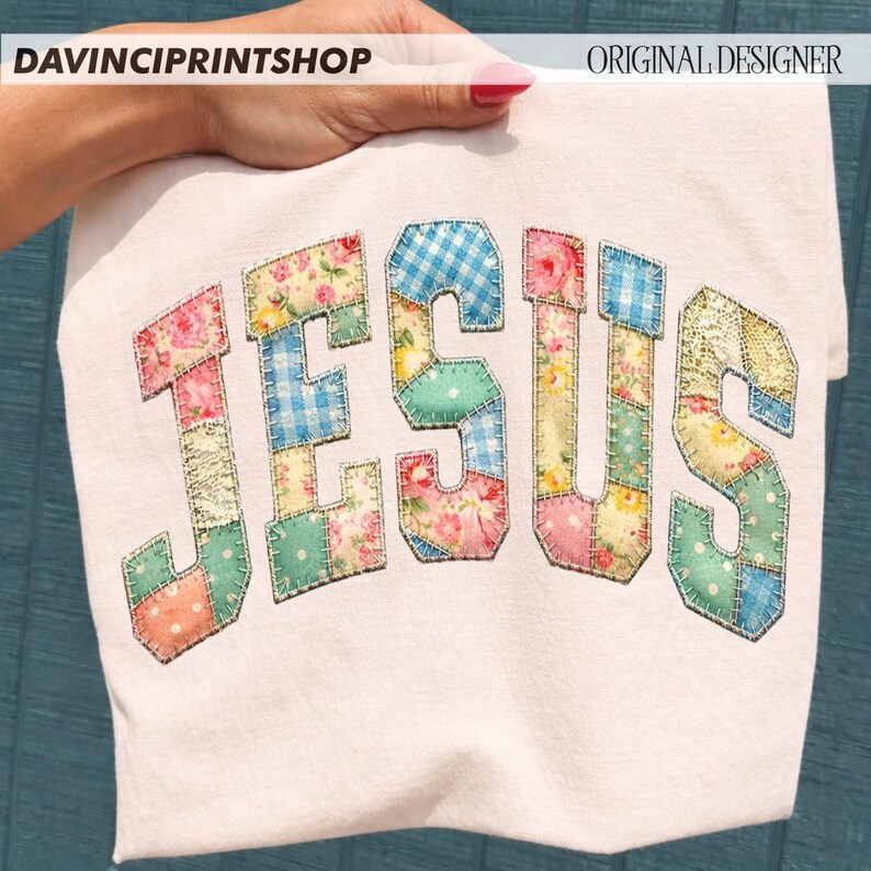 Easter Jesus PNG, Christian Applique Style Design, Spring Religious ...