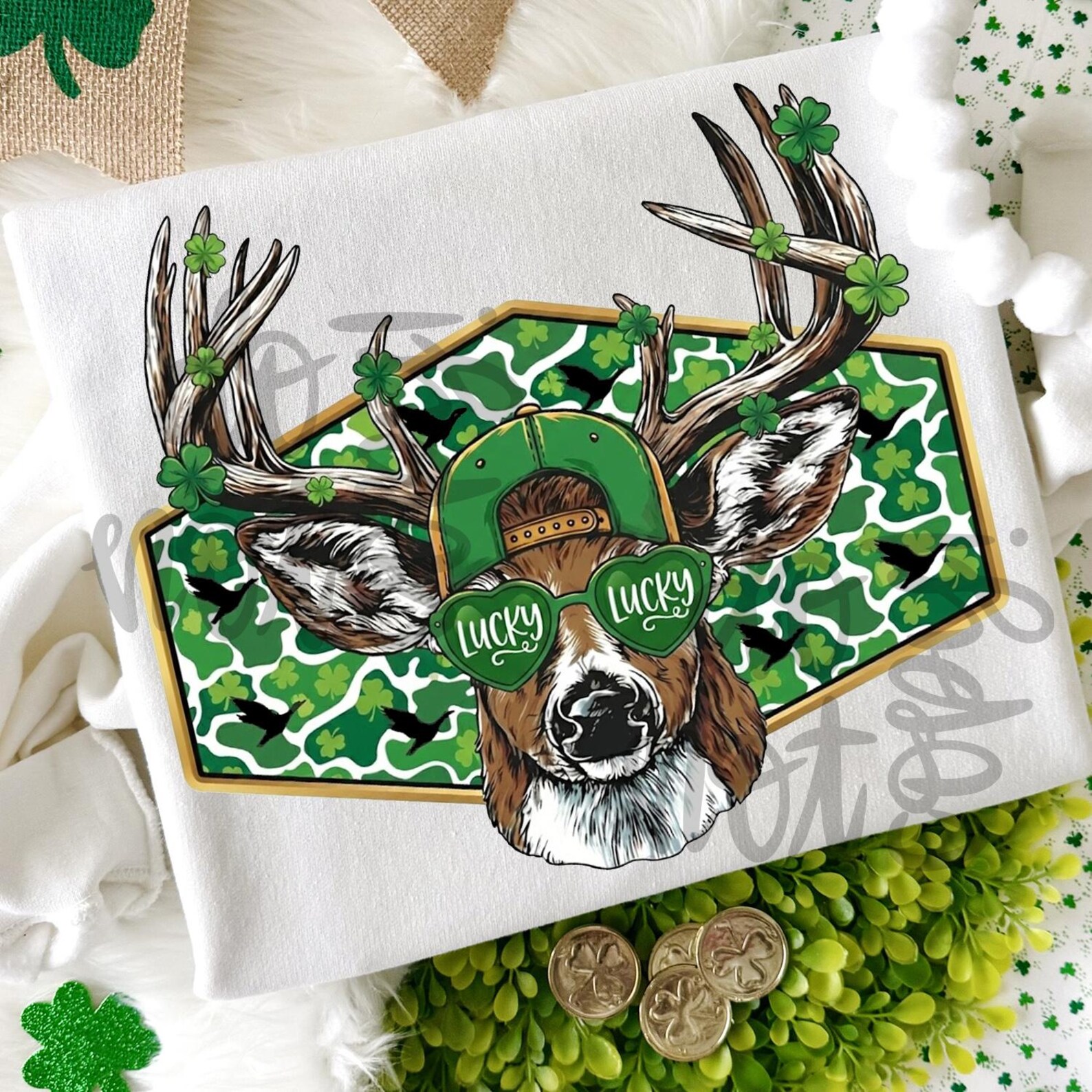 St. Patrick’s Day Buck Png, Boys St. Patrick’s Png, Retro St. Patrick’s ...