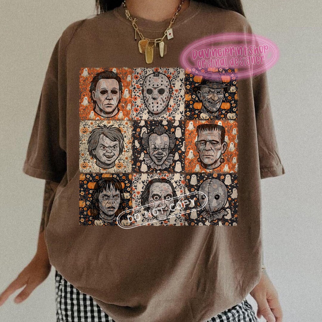 Halloween Floral Horror Characters Png, Halloween Png, Floral Png ...