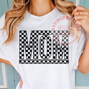 Checkered Mom Svg, Mama Shirt Designs, Mom Svg, Mom Sublimation ...