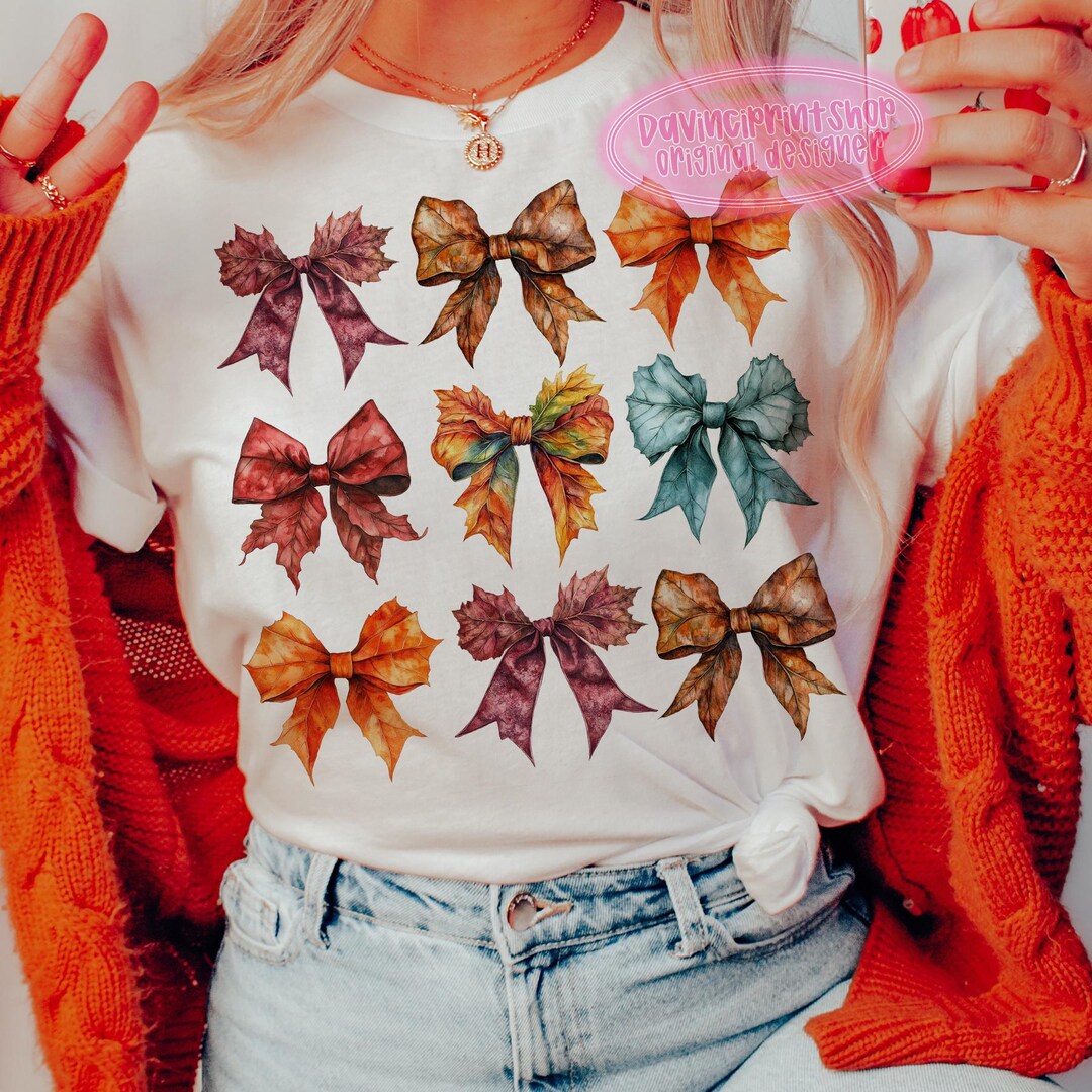 Retro Fall Coquette Bow PNG, Fall Png, Autumn Girly Png, Fall Vibes Png ...