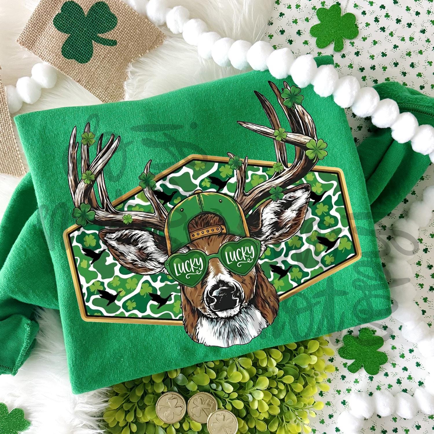 St. Patrick’s Day Buck Png, Boys St. Patrick’s Png, Retro St. Patrick’s ...