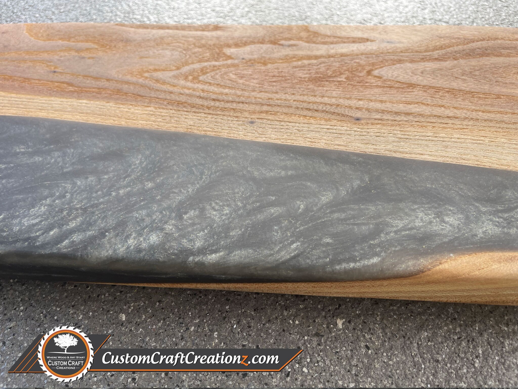 STANDARD: Cherry / Sumi Black and Taba Gold Pearl Epoxy Serving Board ...