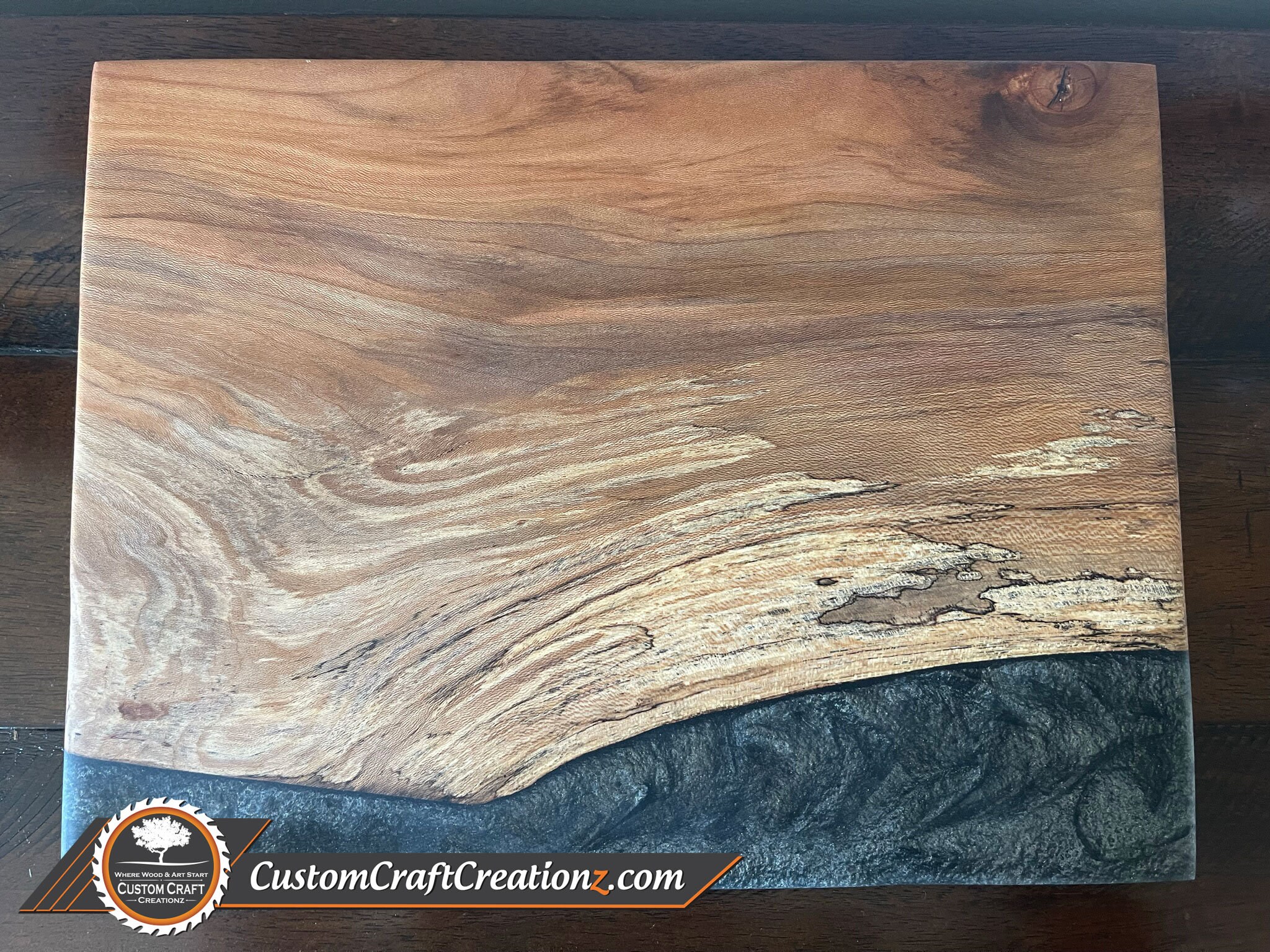 MEDIUM CUSTOM: English Walnut Wood / Sumi Black-storm Gray-tara Gold ...