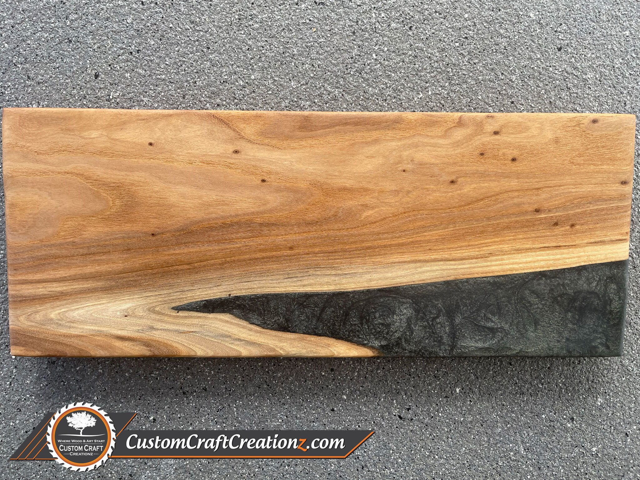 STANDARD: Cherry / Sumi Black and Taba Gold Pearl Epoxy Serving Board ...