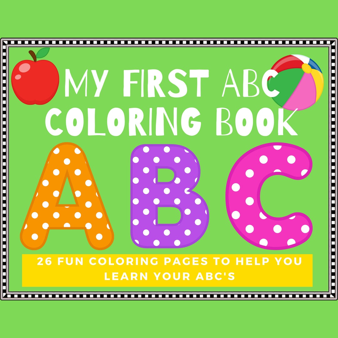 My First ABC Coloring Book - Etsy
