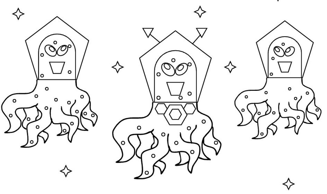 Coloring Pages | Outer Space | Aliens | Digital, Downloadable Coloring ...