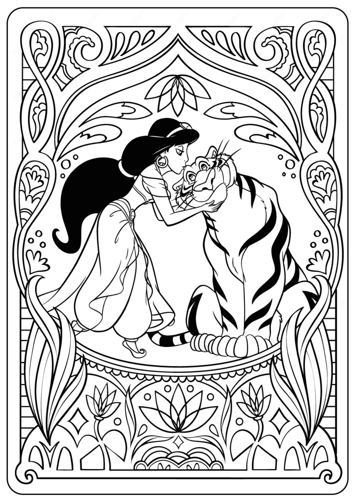 Princess Coloring Pages-70 Page Coloring Book With Cover - Etsy