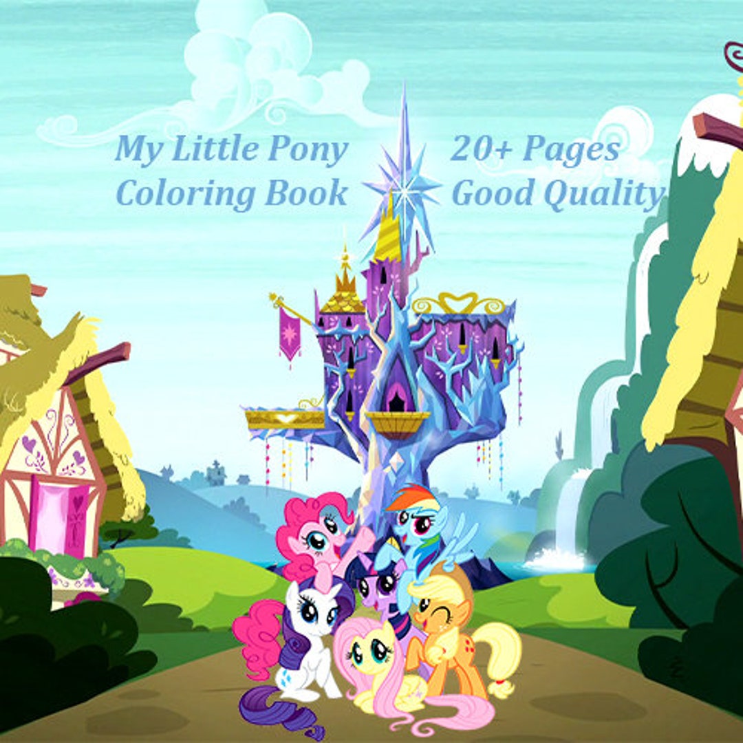 My Little Pony Coloring Pages-20+ Page Coloring Book With Cover - Etsy