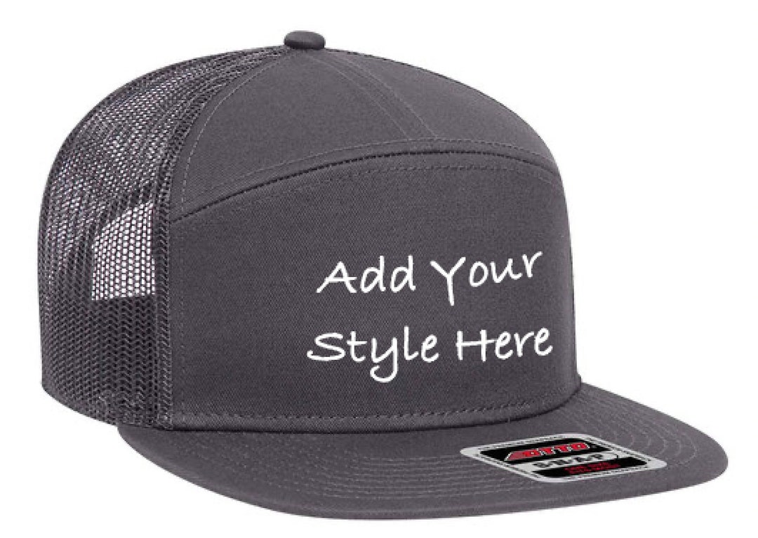 Trucker Snapback Hat / 7 Panel Custom Hat / Structured Front - Etsy