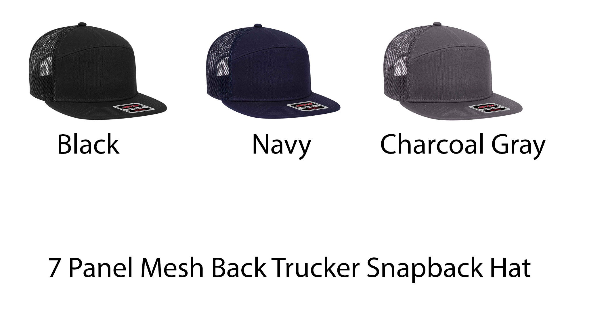 Trucker Snapback Hat / 7 Panel Custom Hat / Structured Front - Etsy