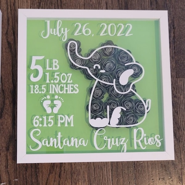 Baby Shadow Box - Etsy