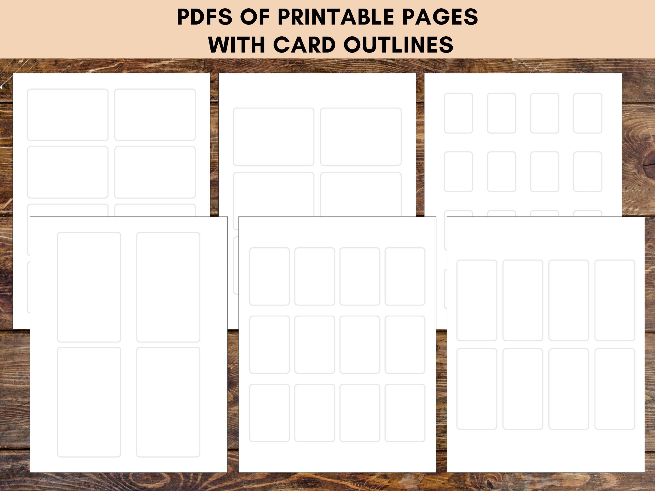Canva Playing Card Templates, Editable Blank Poker Bridge Tarot Mini ...