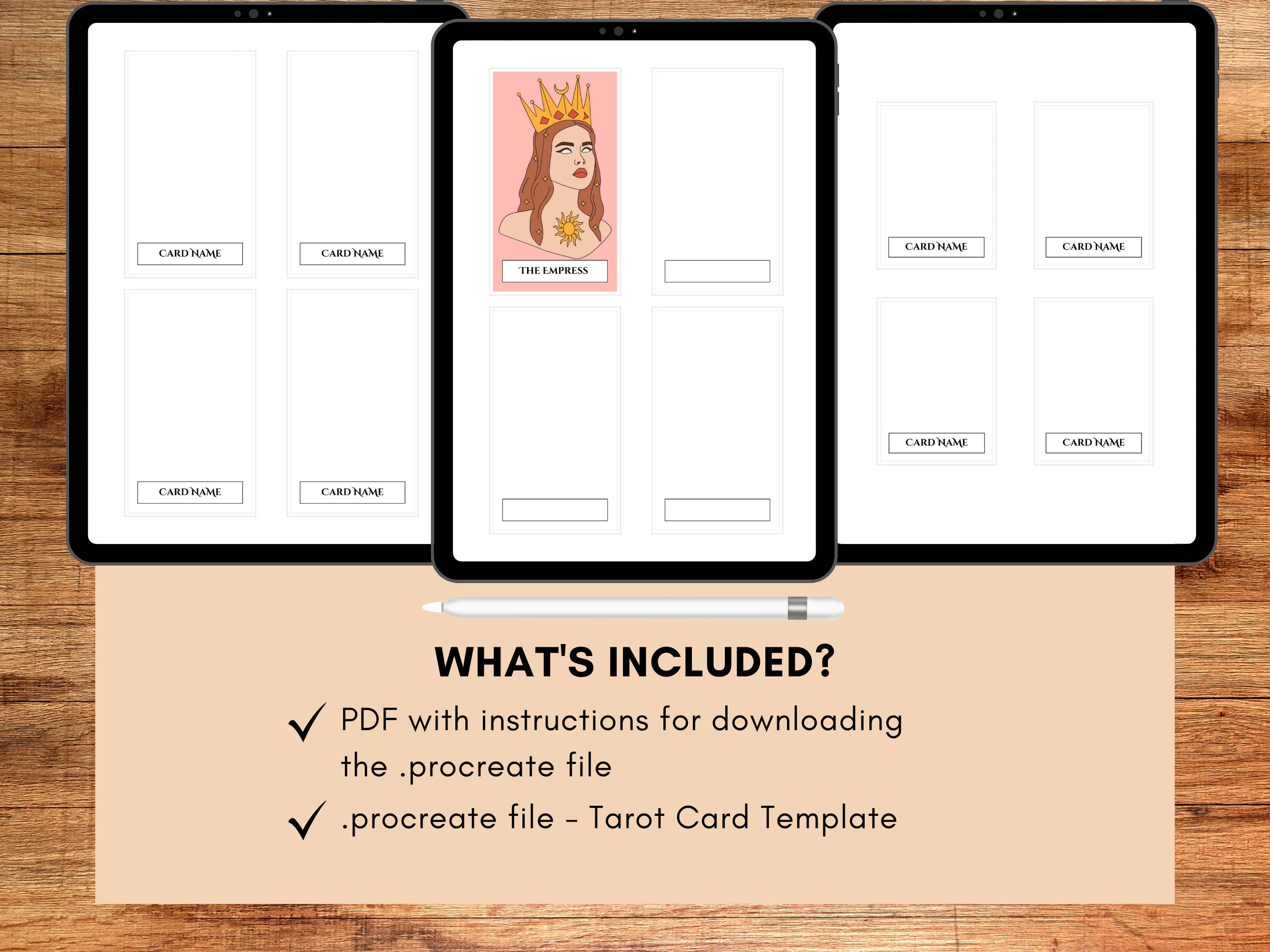 Procreate Tarot & Oracle Card Templates: Standard Sizes, Commercial Use ...