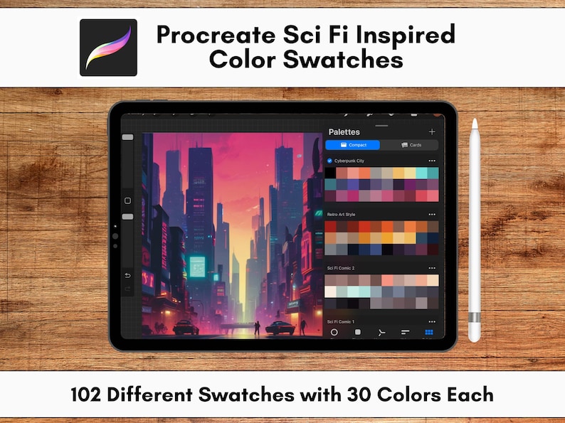 Sci-fi Color Palettes for Procreate: 102 Digital Swatches - Instant ...