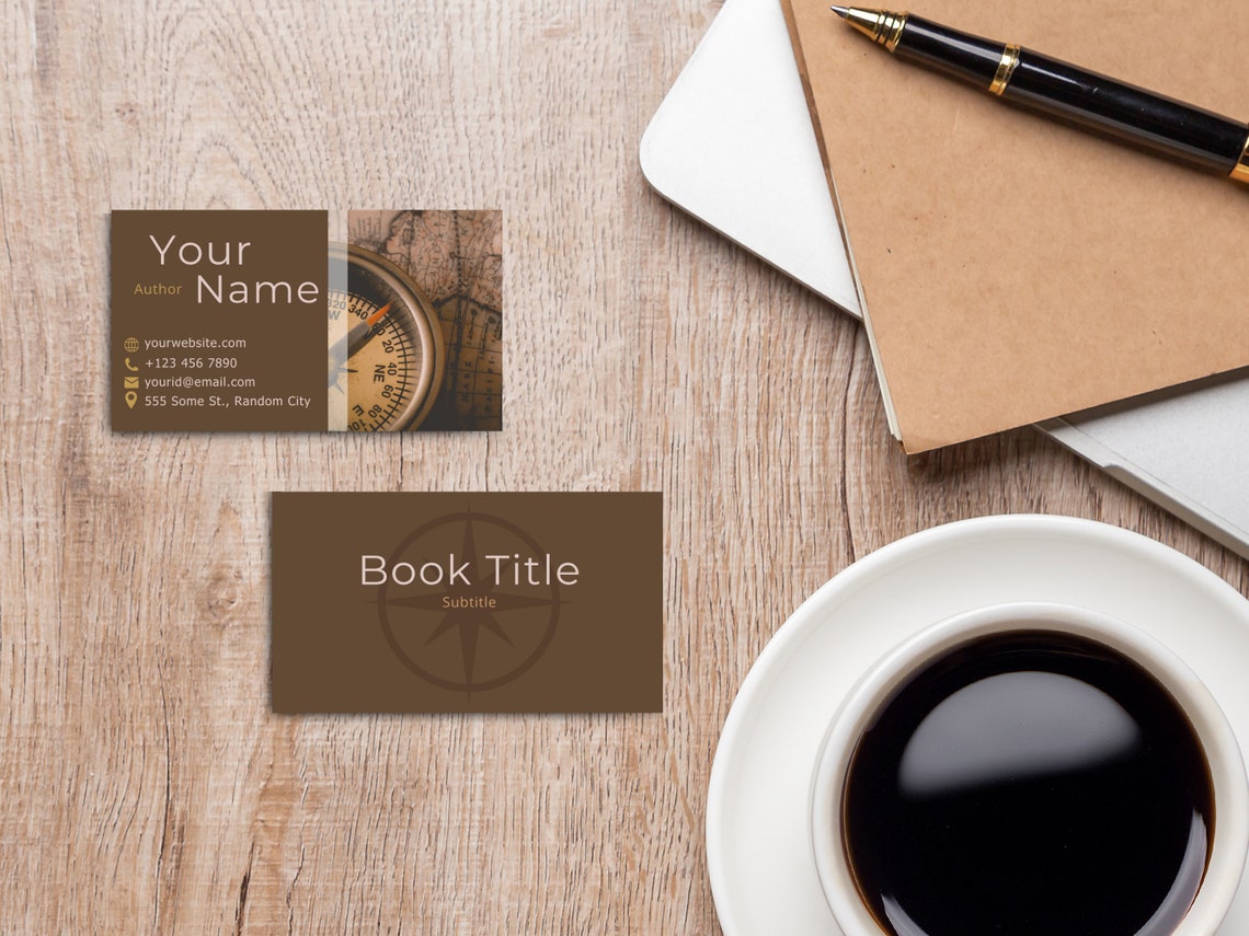 Professional Author Business Card Template Bundle 10 Cards Fully ...