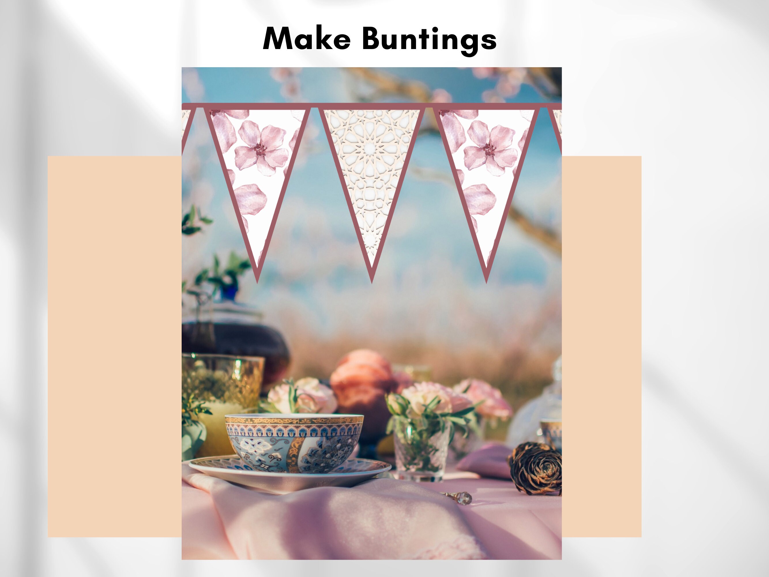 Canva Triangle Templates, Equilateral Bunting Style (instant Download ...
