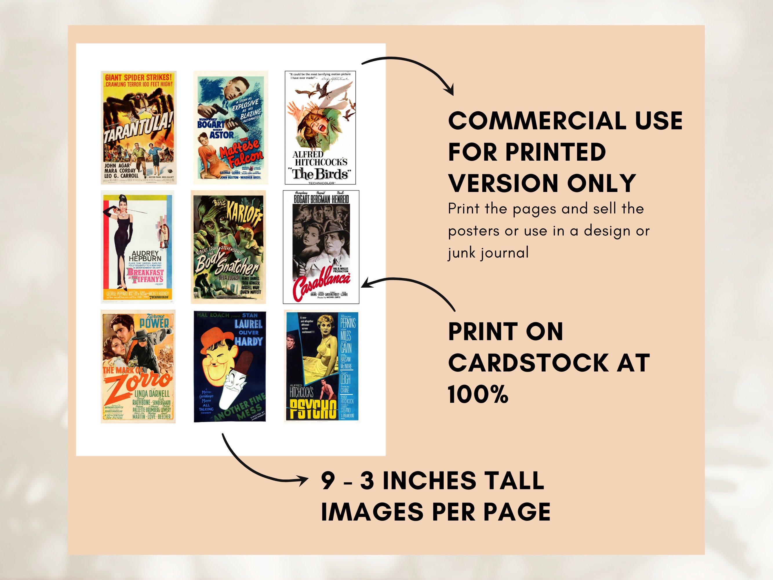 1:12 Miniature Dollhouse Poster | Miniature Movie Poster for Dollhouse ...