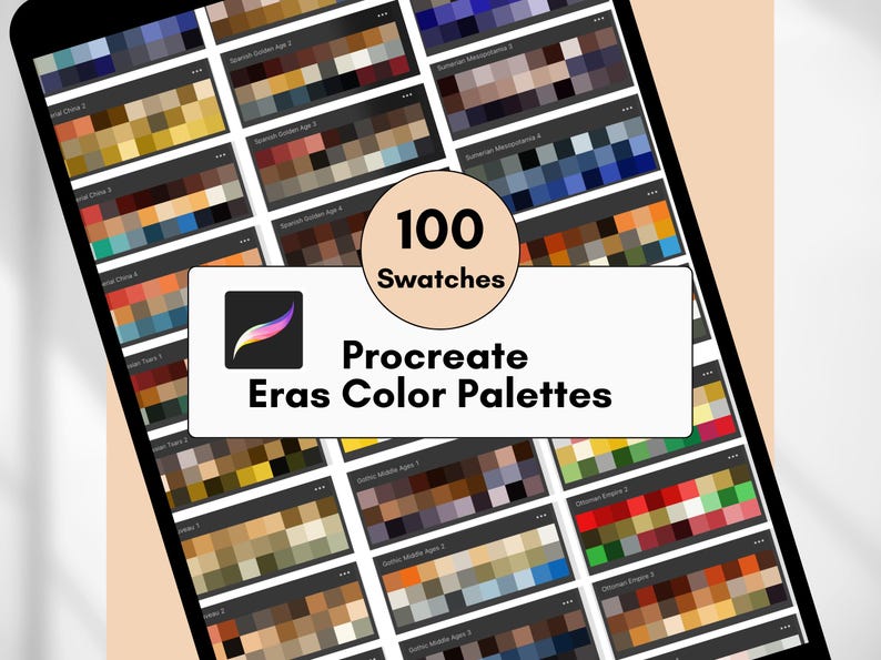 Historical Era Procreate Palette Set | Art Deco, Renaissance | Regency ...