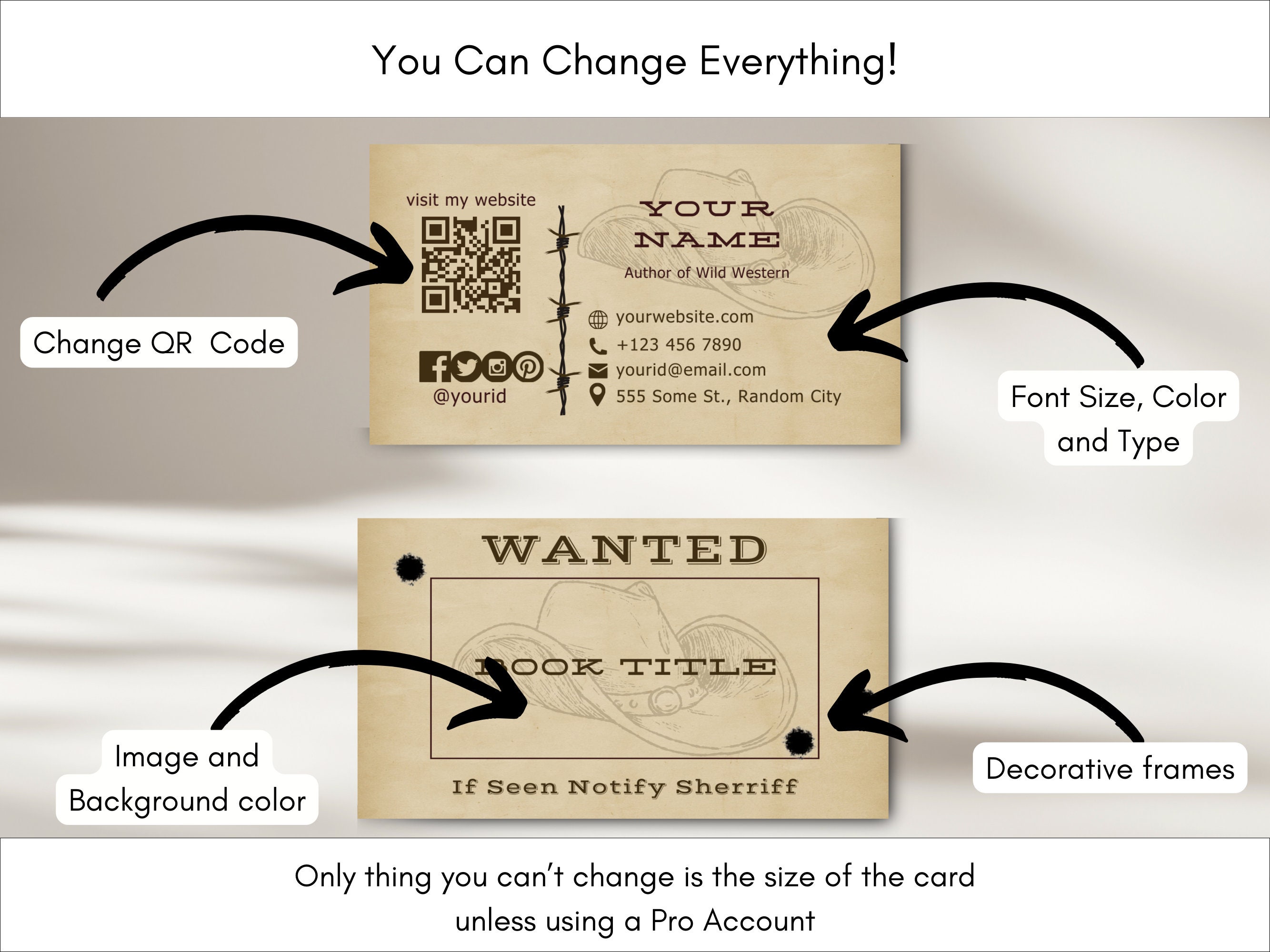 Professional Author Business Card Template Bundle 10 Cards Fully ...