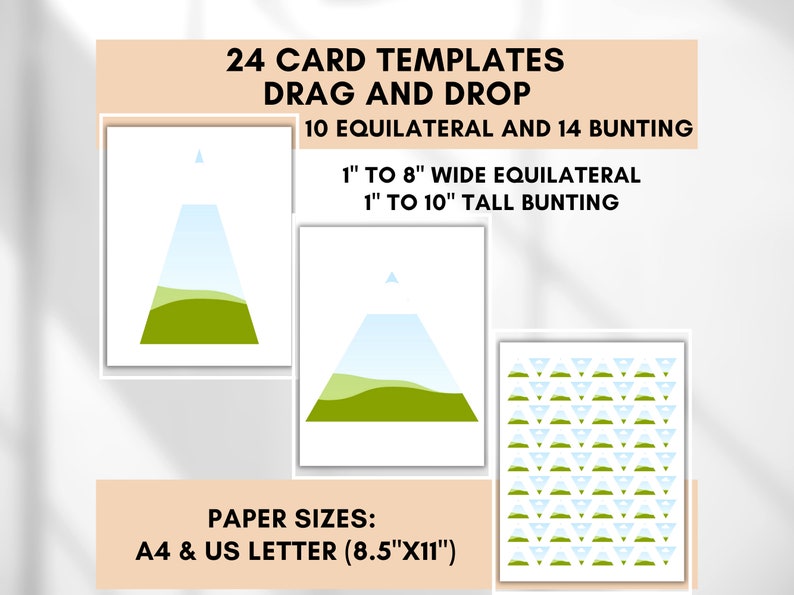 Canva Drag and Drop Triangle Templates, Editable Blank Templates ...